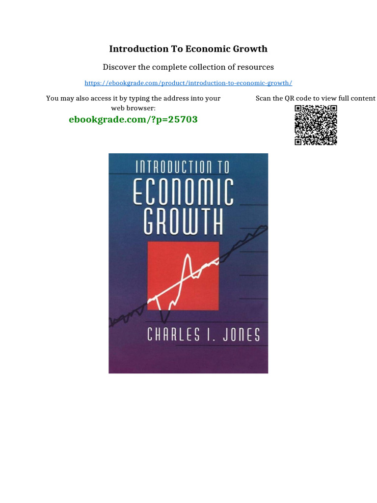 Introduction To Economic Growth Latest PDF 2025 | PDF | Intellectual ...