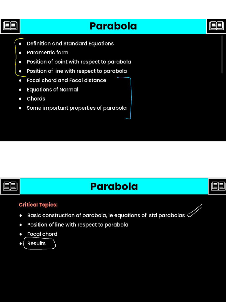 Parabola Concept Only | PDF