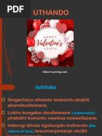 Uthando: Inkondlo Yothando Nezihloko | PDF