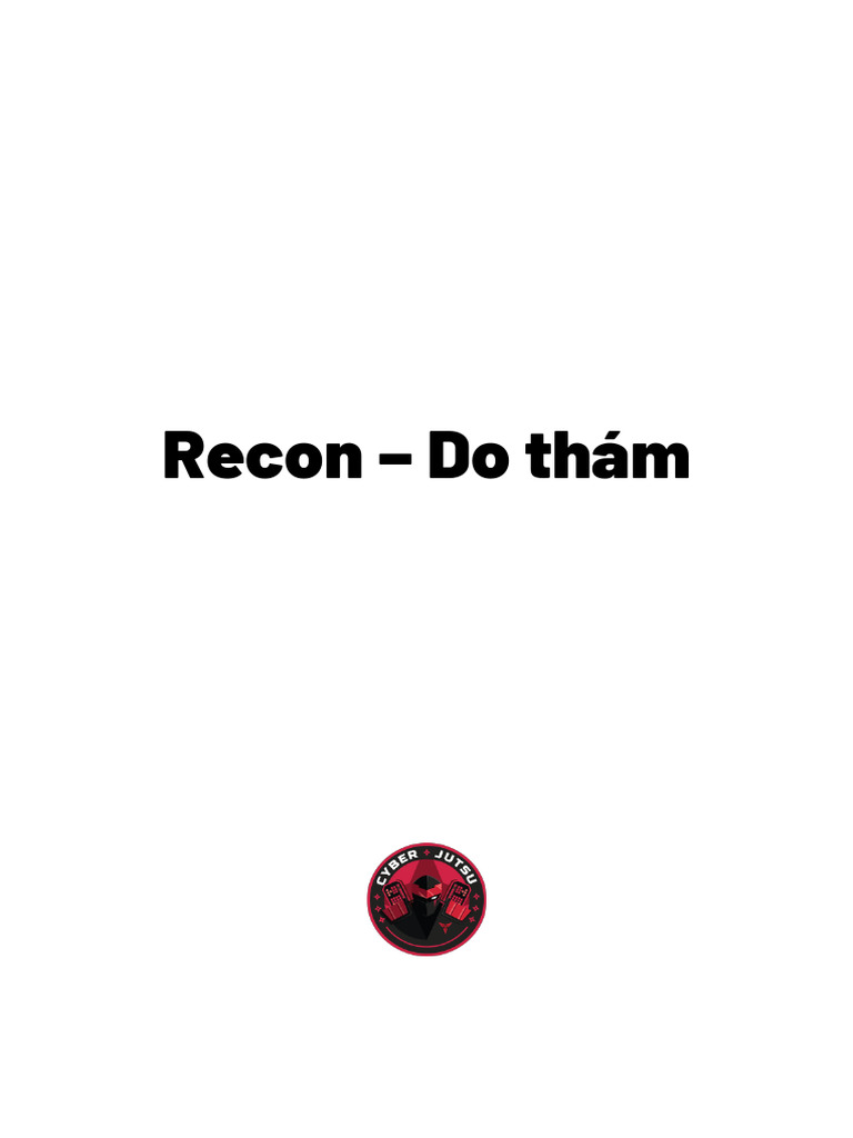Workbook Recon | PDF