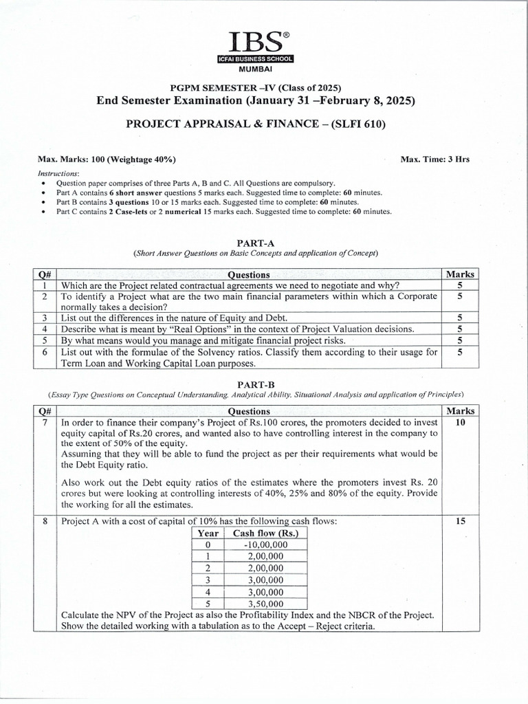 PAF - End Sem Exam - 2025 | PDF
