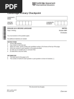 Cambridge Primary ESL Checkpoint 2024 | PDF