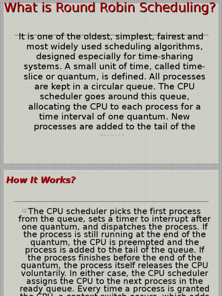What Is Round Robin Scheduling | PDF | Scheduling (Computing) | Process (Computing)