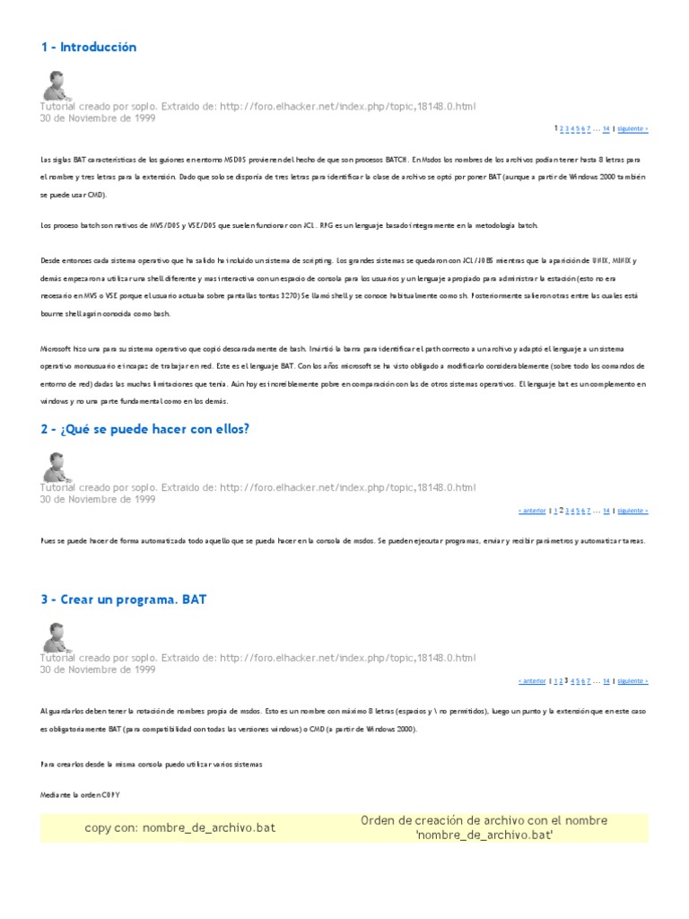 Comandos Bat | PDF | Archivo de computadora | Dirección IP