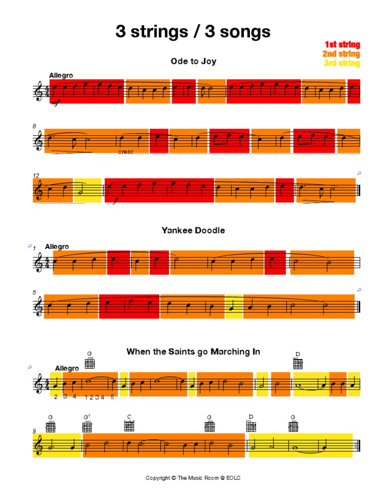 3 Strings - 3 Songs | PDF