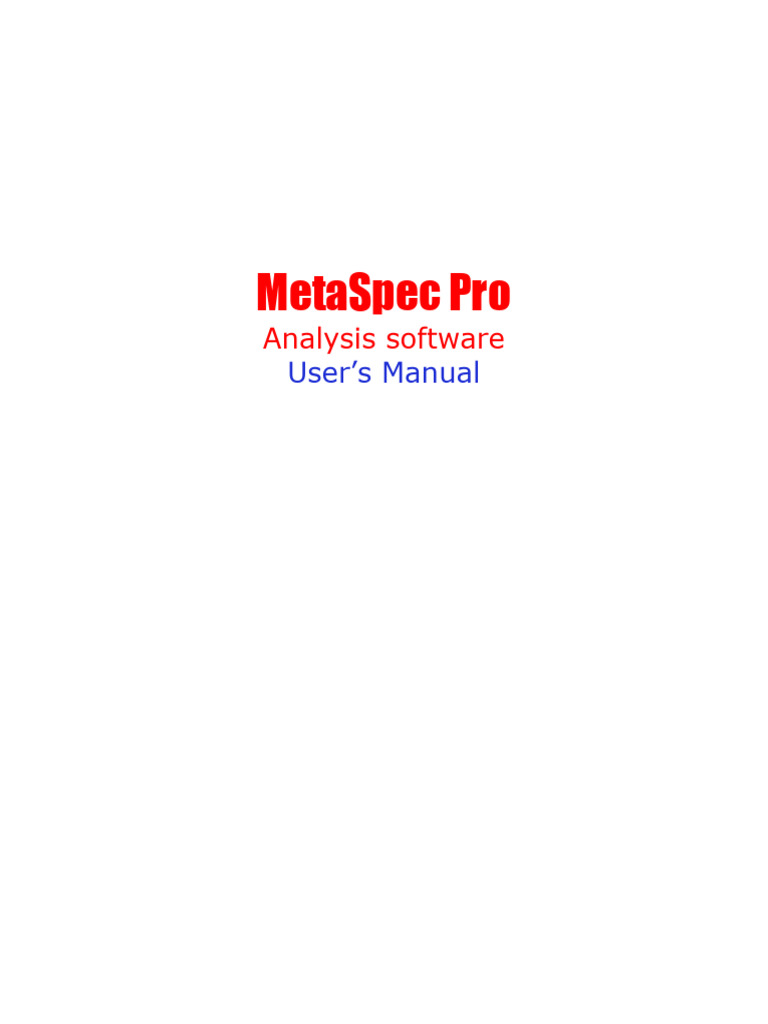 MetaSpec Pro | PDF | Ventana (informática) | Botón (Computación)