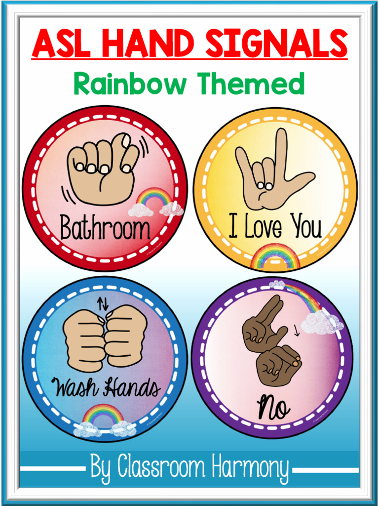 Rainbow ASL Hand Signals-Suggested Uses | PDF