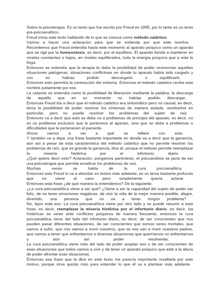 EXPLICACIÓN CORTA Y CLARA | PDF | Psicoanálisis | Sigmund Freud