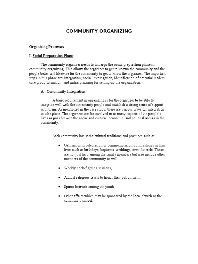 Community Organizing | PDF | Community Organizing | Community
