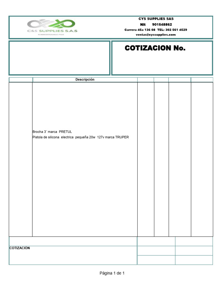 Cotizacin 498 | PDF