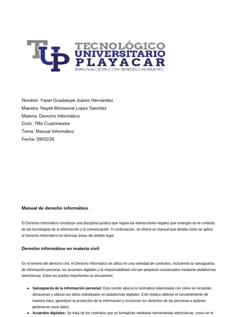 Juarez Hernandez Yanet Guadalupe Manual 6 | PDF | Informática ...