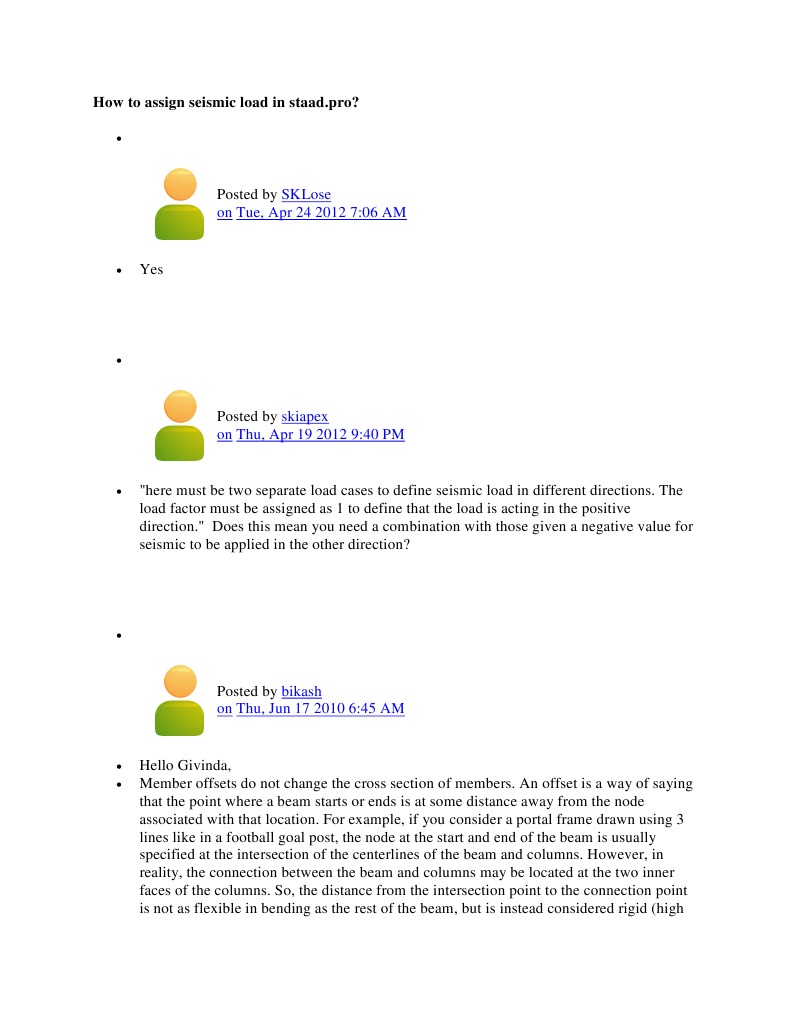 How To Assign Seismic Load in Staad | PDF | Beam (Structure ...