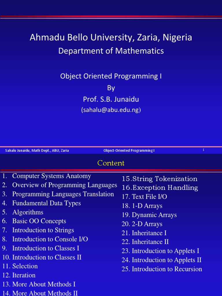 Object Oriented Programming Pdf Programming Paradigms Programming Language
