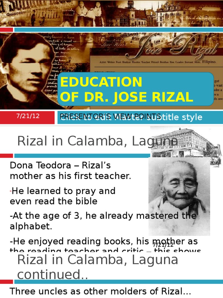 Rizal Education | Medicine | Schools | Free 30-day Trial | Scribd