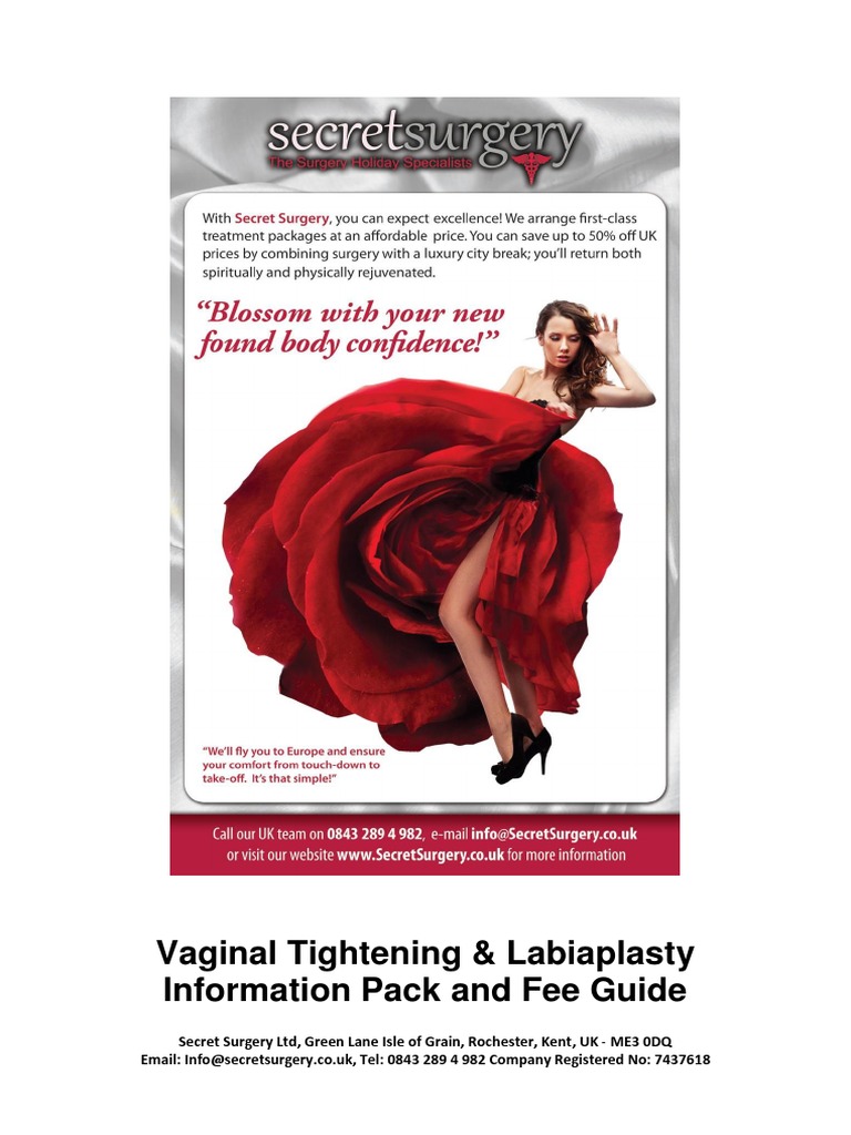 Vaginal Tightening and Labiaplasty Information Pack With Fee Guide ...