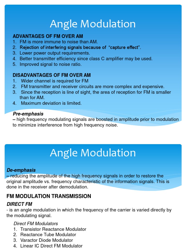 Angle Modulation Part 2 Pdf Frequency Modulation Modulation