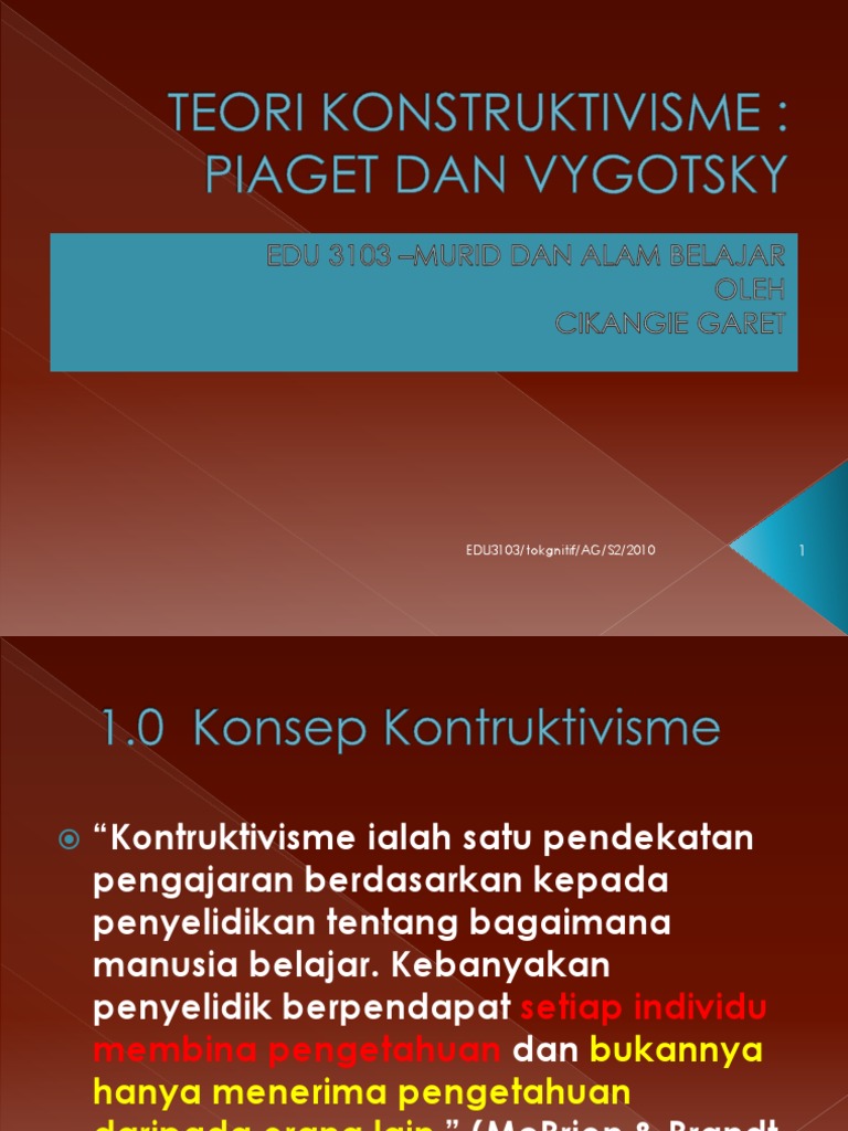 Teori Konstruktivisme Piaget Dan Vgotsky | PDF
