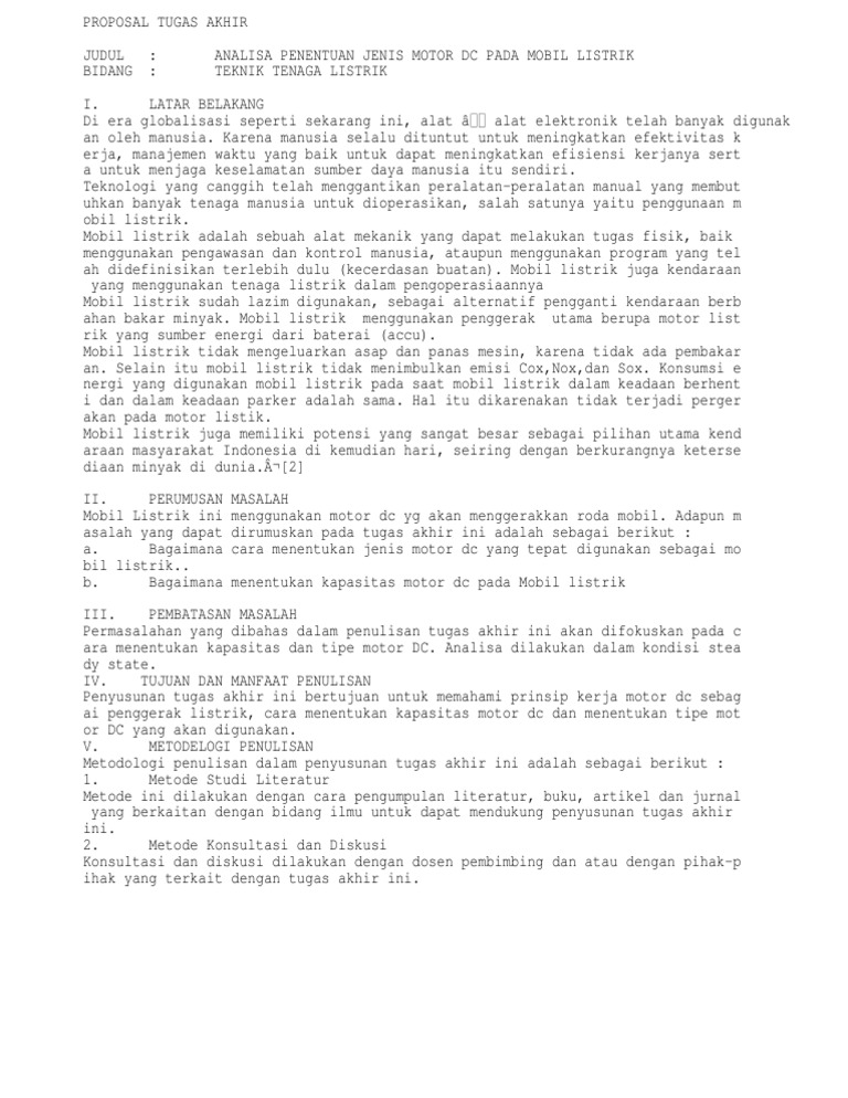 Mobil Listrik | PDF