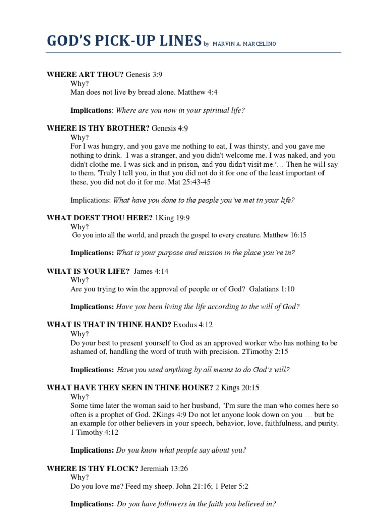 GOD's Pick Up Lines English Version | Eternal Life (Christianity ...