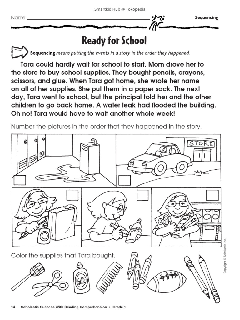 4 Ready For School - Reading Comprehension | PDF