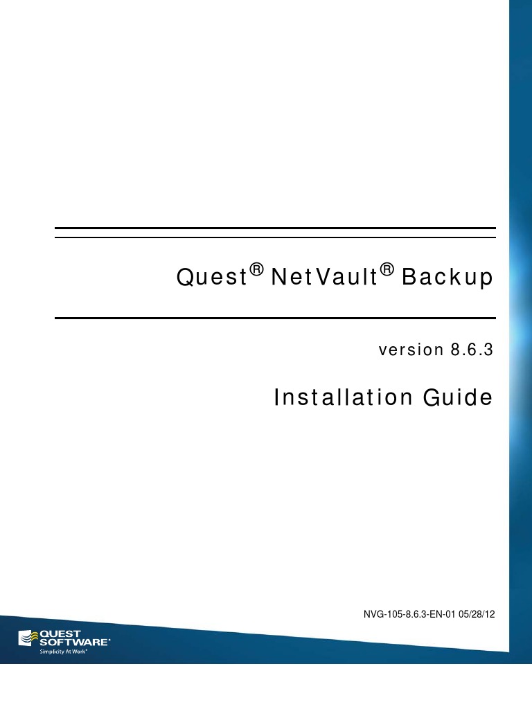 Quest NetVault Backup 863 Installation Guide English | Download Free PDF | Backup | File System