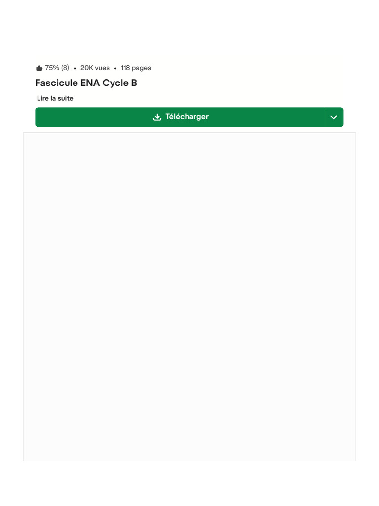 Fascicule ENA Cycle B - PDF | PDF