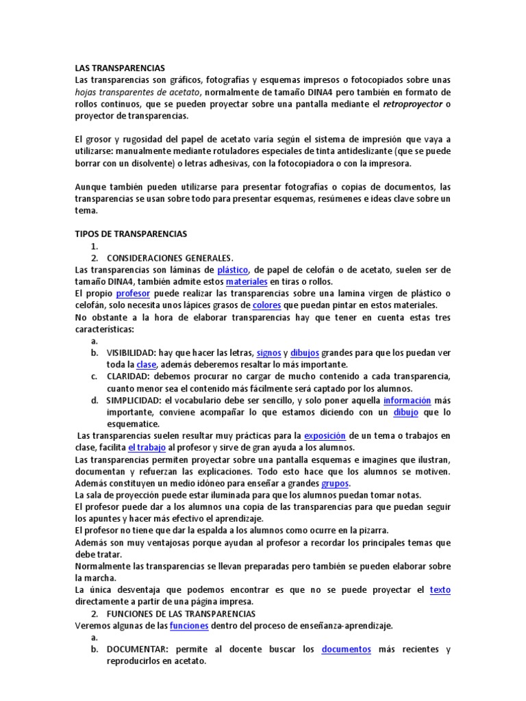 Las Transparencias | PDF | Impresora (Computación) | Dibujo