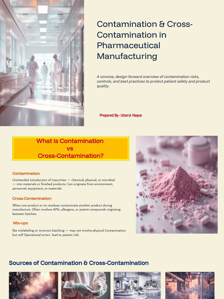 Contamination Control in Pharma Manufacturing | PDF