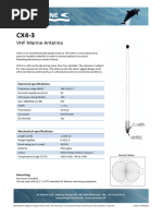 CX4 Marine and Land VHF Antenna Specs | PDF | Antenna (Radio ...