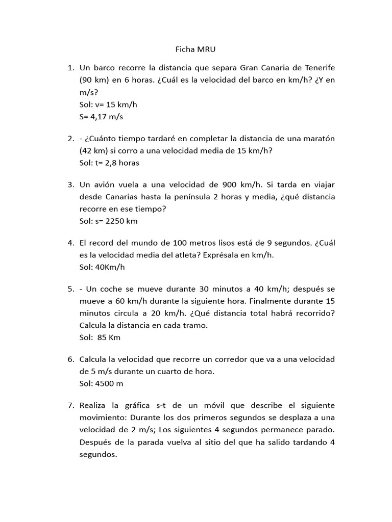 Ficha MRU | PDF