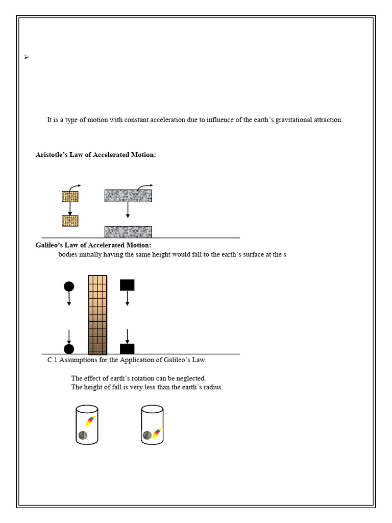Lesson 3 Kinematics (Uniformly Accelerated Motion) Free Falling Bodies ...