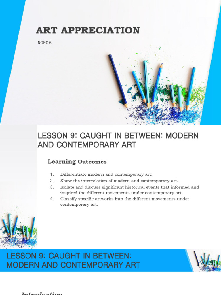 Art Appreciation Lesson Packet 9 | PDF | Installation Art | The Arts