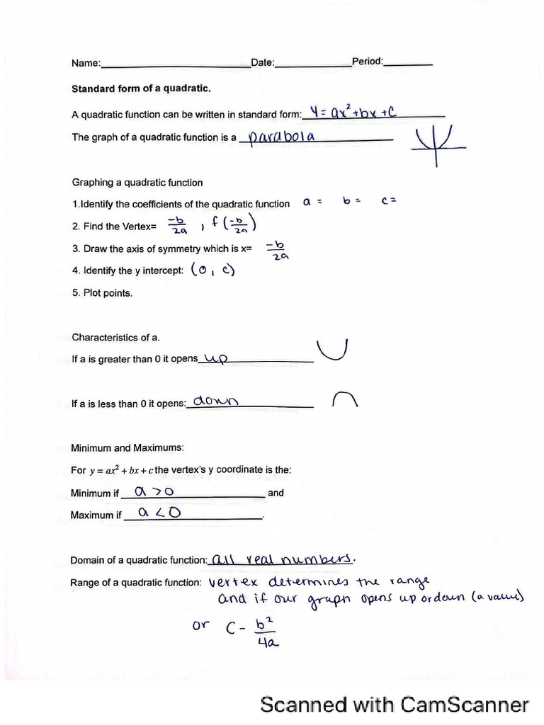 Completed - Standard Form Notes | PDF