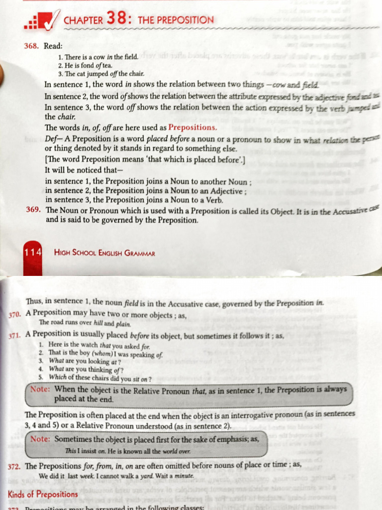 Prepositions Notes-2 WM | PDF | Noun | Semantic Units