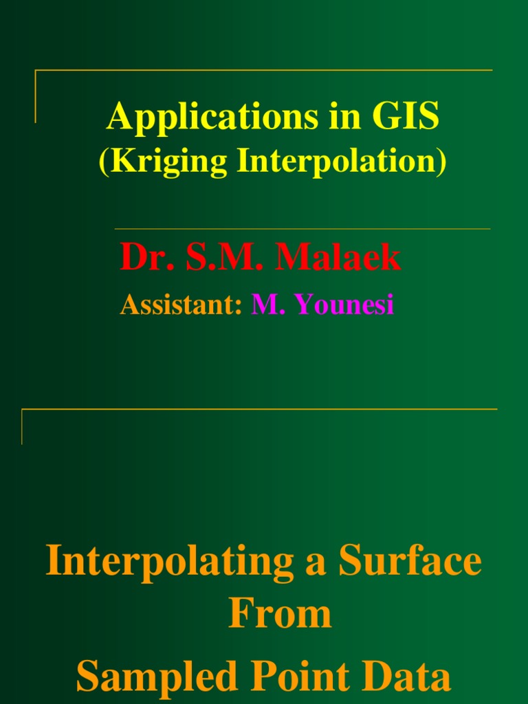 Kriging Interpolation Interpolation Variance 