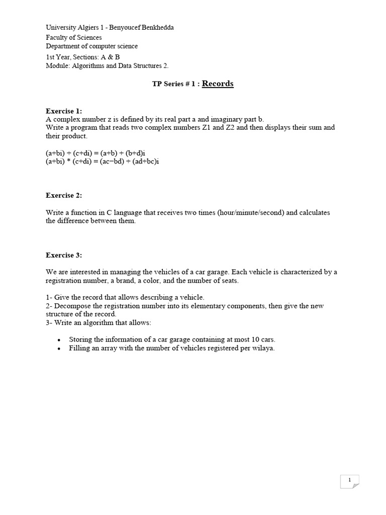 TP1 Records en 2025-2026 | PDF