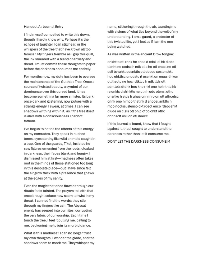Sunless Citadel - Handout A | PDF