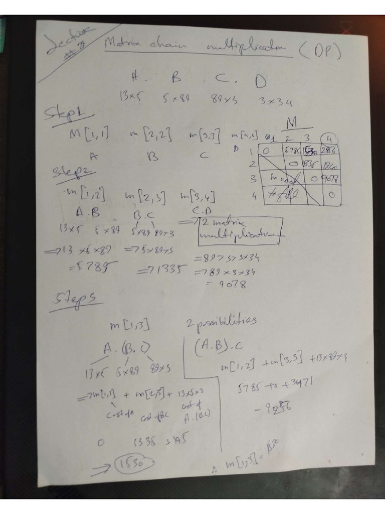 DP Matrix Multiplication | PDF