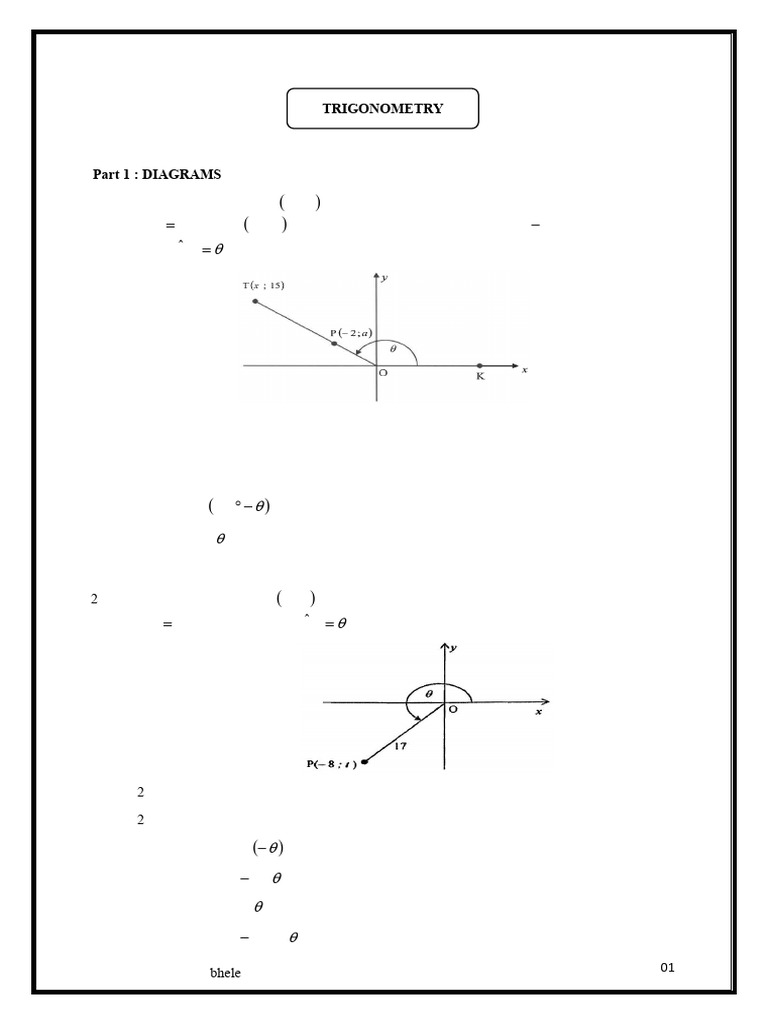 Trigonometry Grade 12 ACETP | PDF | Trigonometric Functions | Cartesian ...