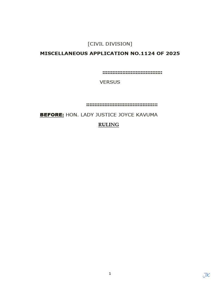 Hon Ssekikubo Theodore V Electoral Commission and Others 2026 UGHCCD 2 ...