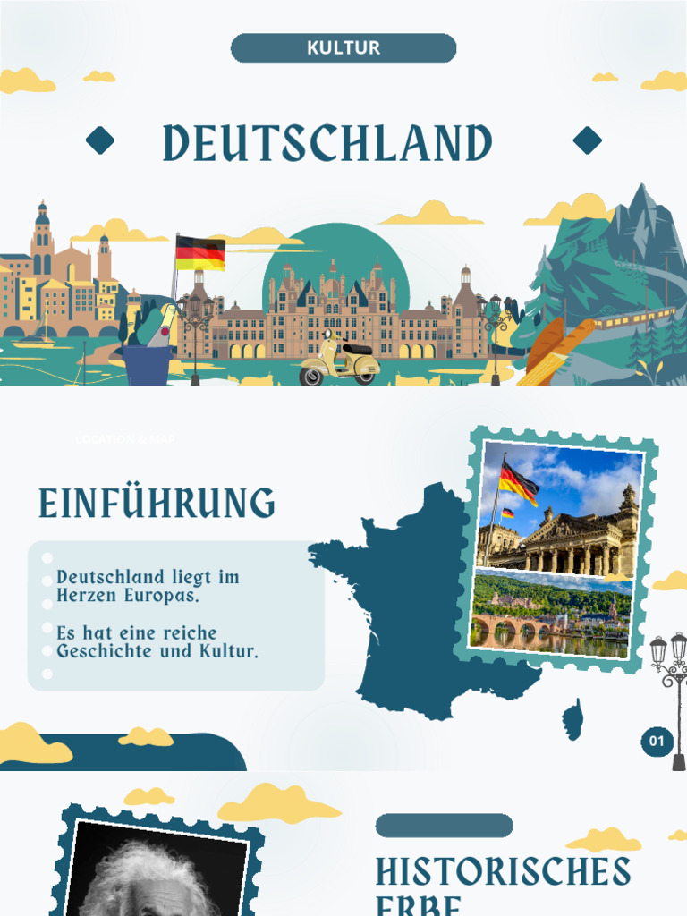 Blue and Yellow Illustrated France Country Introduction Presentation | PDF