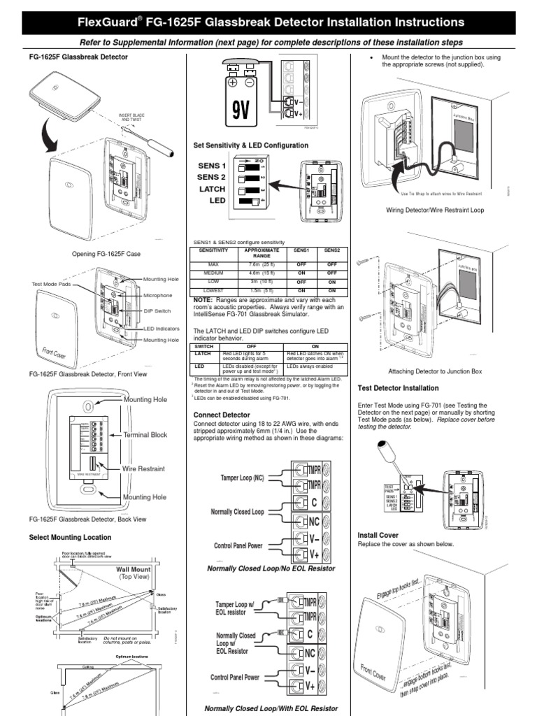 Honeywell FG1625F Install Guide | Electromagnetic Interference | Light ...