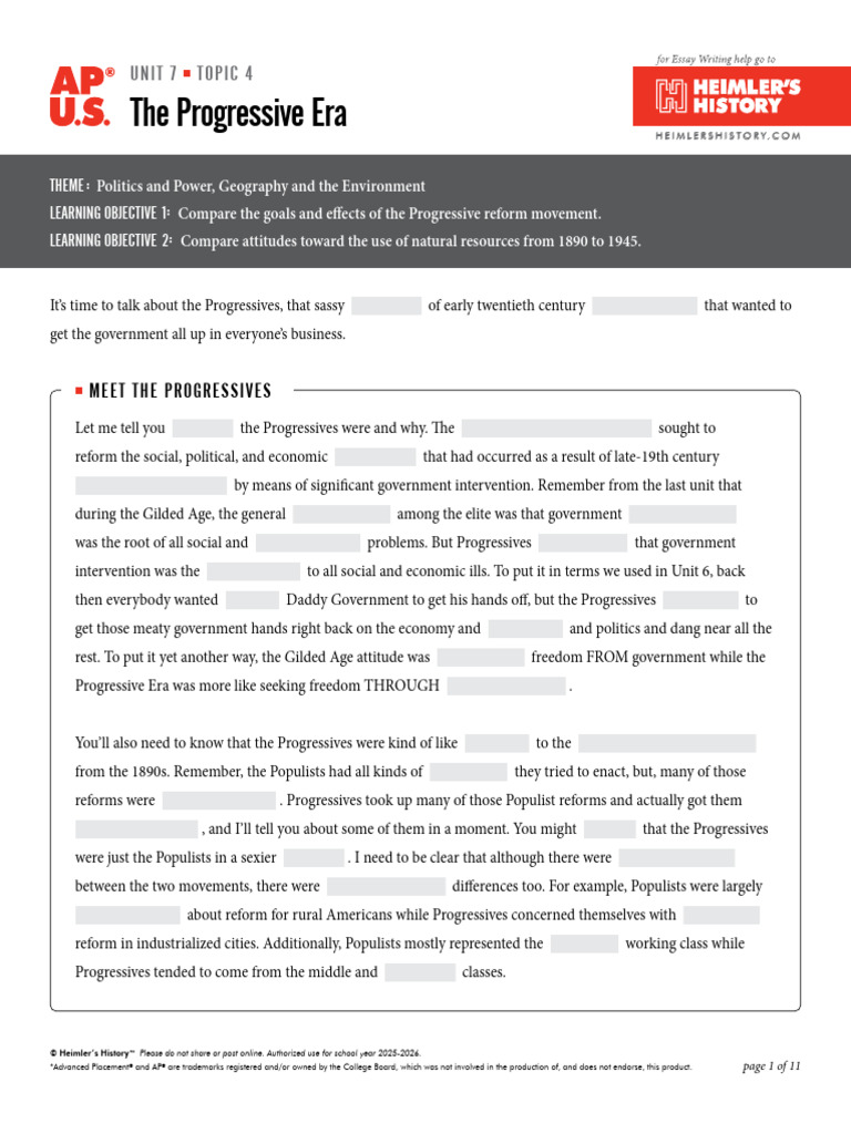 APUSH Unit 7 Topic 4 NoteGuide Answers | PDF