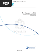 IB Physics Data Booklet 2025 | PDF | Electronvolt | Area