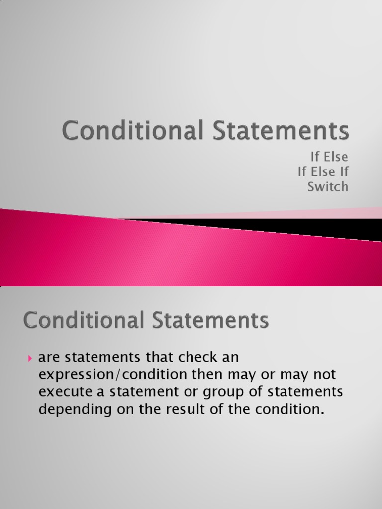 Lesson Plan in Conditional Statement 02-16-12 | PDF | Computer ...
