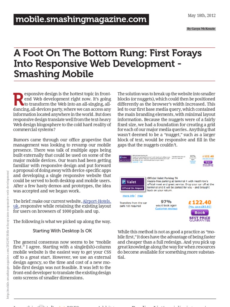 A Foot On The Bottom Rung First Forays Into Responsive Web Development ...