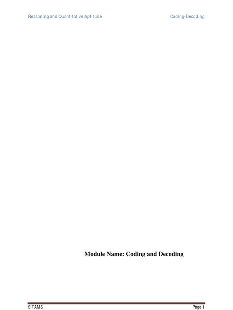 Coding and Decoding | PDF | Code | Sky