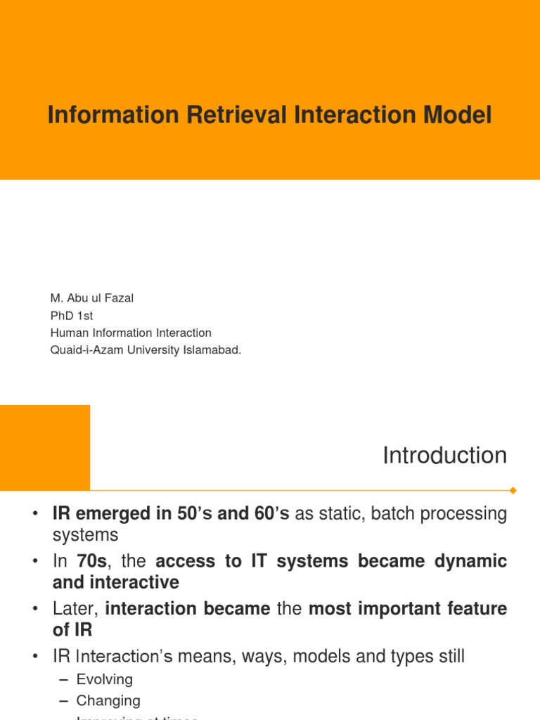Interactive Models in Information Retrieval | PDF | Information ...