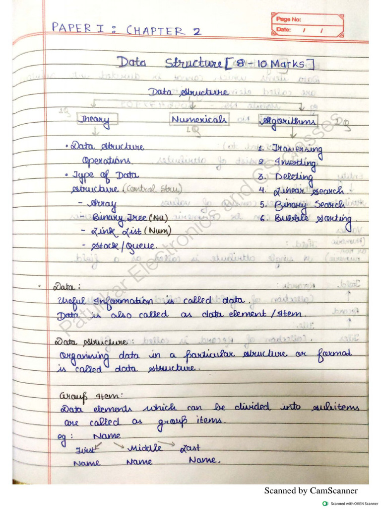 Data structure Notes | PDF