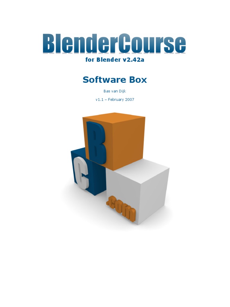 Software Box: For Blender V2.42a | PDF | Texture Mapping | 3 D Modeling